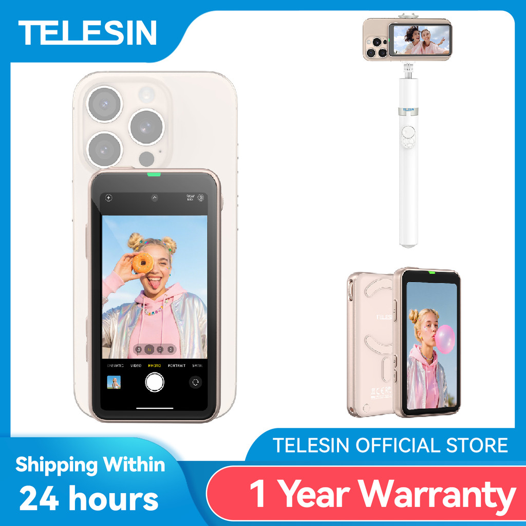 Jual TELESIN Magnetic Phone Selfie Monitor Screen Vlog Selfie For ...