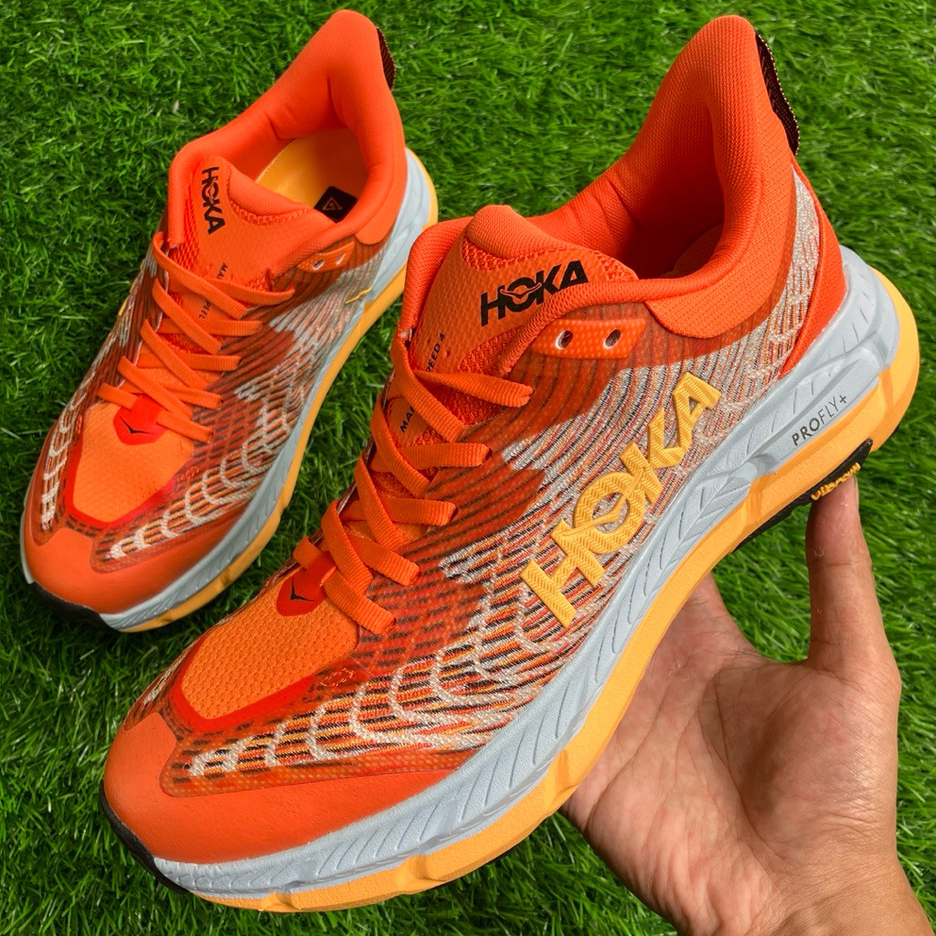 Jual HOKA Meta Speed 4 One One Orange size 40,5 Outdoors shoes | Shopee ...