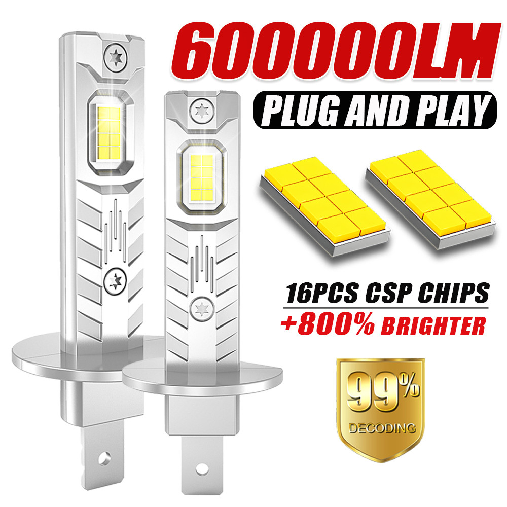 Jual H1 LED Auto Headlight Bulbs CANBUS 6000K Super Bright Lights Mini ...