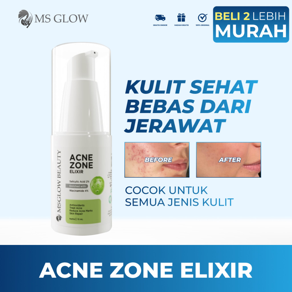 Jual MS GLOW - Elixir Acne Zone Promo Spesial Serum Atasi Jerawat ...