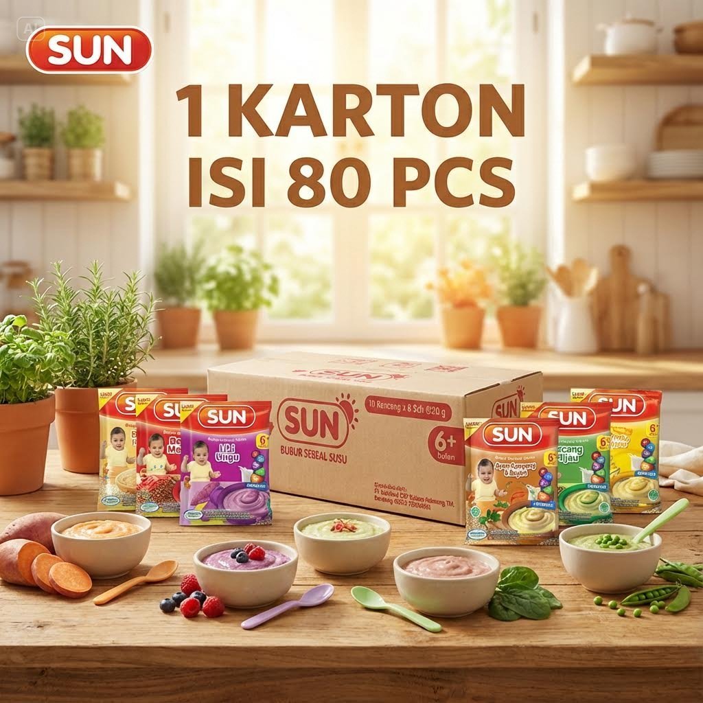 Jual Sun Bubur Sachet 20gr Renceng 1 Dus Isi 80 Sachet Enak Lembut dan ...