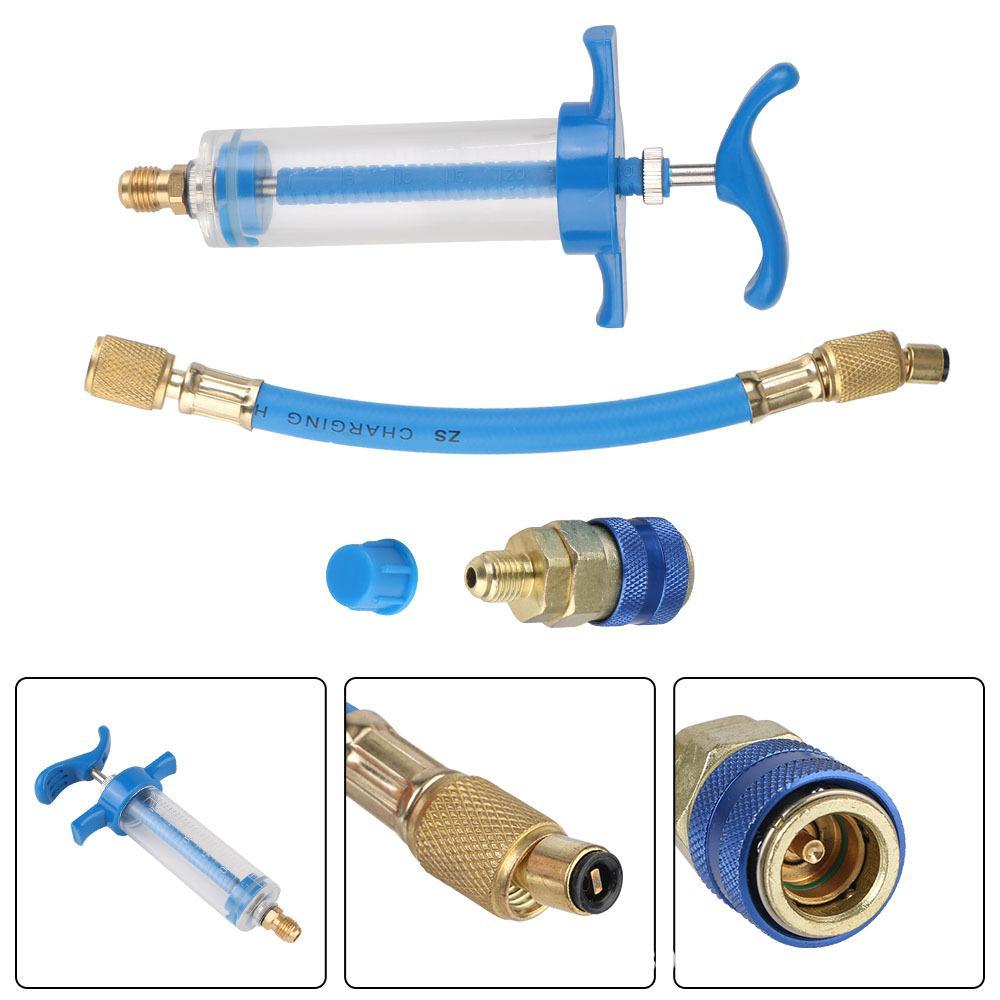 Jual Auto AC Oil Dye Injector 1Oz R134A Low Side Quick Coupler Adapter ...
