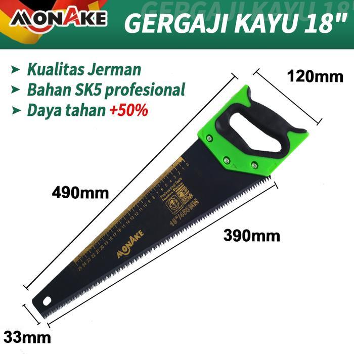Jual MONAKE Gergaji Potong Kayu 18inch Mata Original Germany Tangan ...