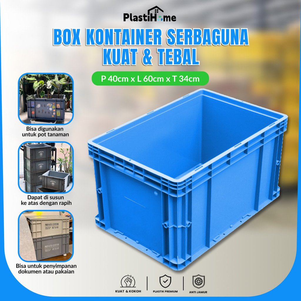 Jual PLASTIHOME Kotak Penyimpanan Plastik 60×40×34cm Storage Box ...