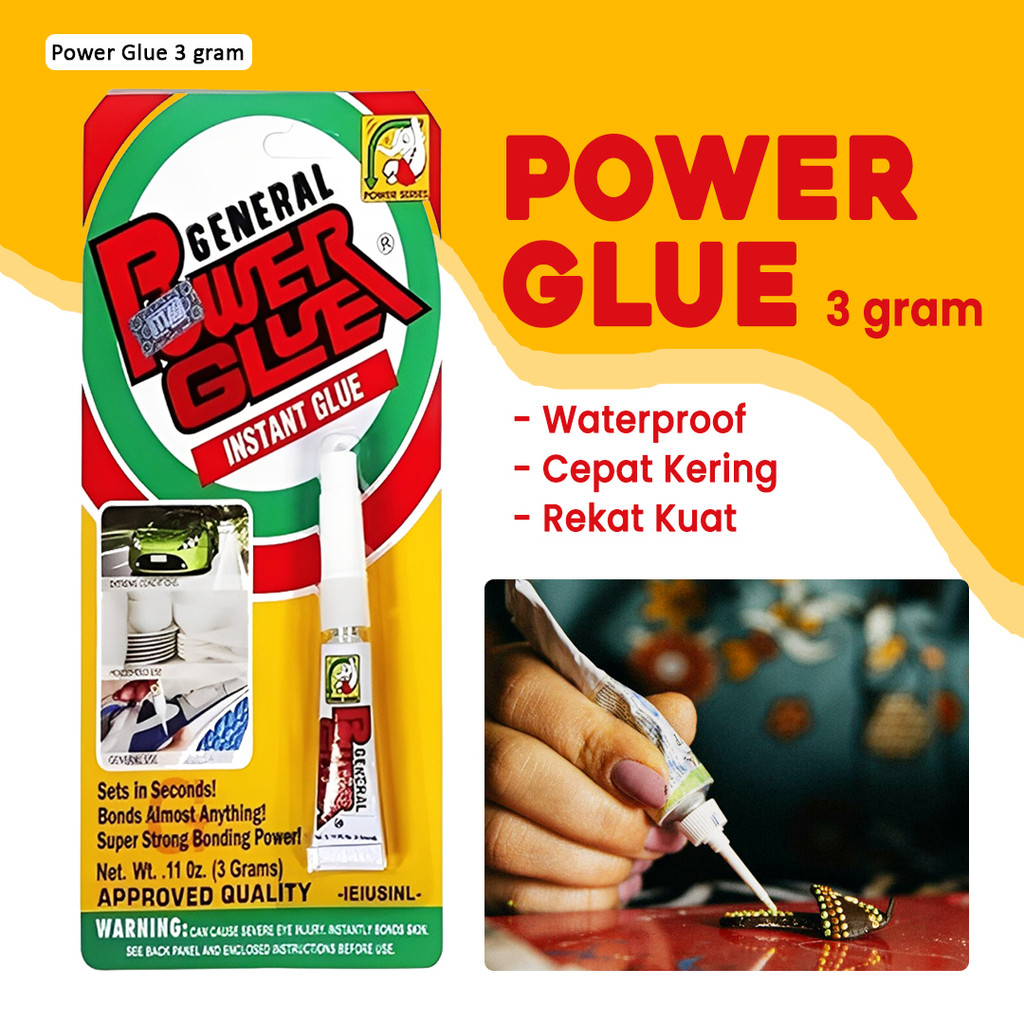 Jual Lem Power Glue General 3 Gram - Satuan Lem Korea Super Glue ...