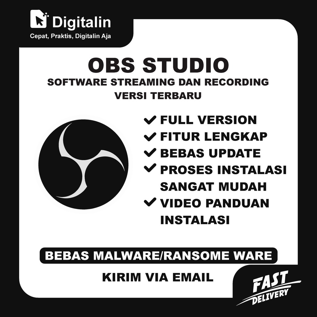 Jual OBS Studio 2026 Full Version Original Lifetime | Software Perekam ...