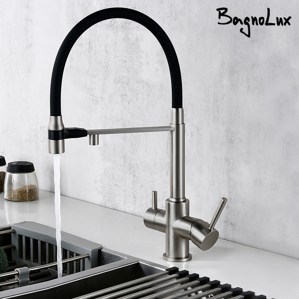 Jual Gunmetal Kitchen Faucet Filter 360 Swivel Pure Water Tap for 3 ...