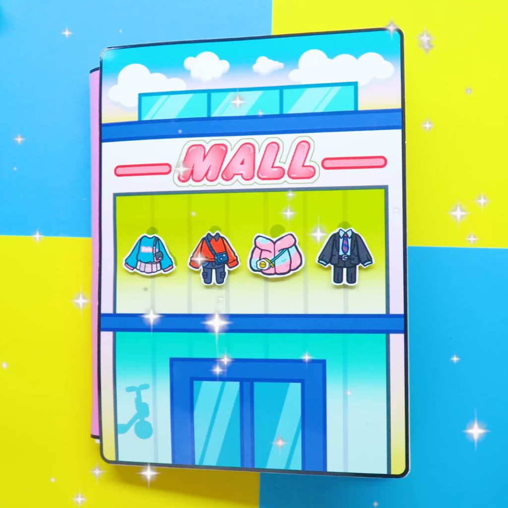 Jual Laminasi Glossy Toca Life World Toca Boca Shopping Mall paper doll ...