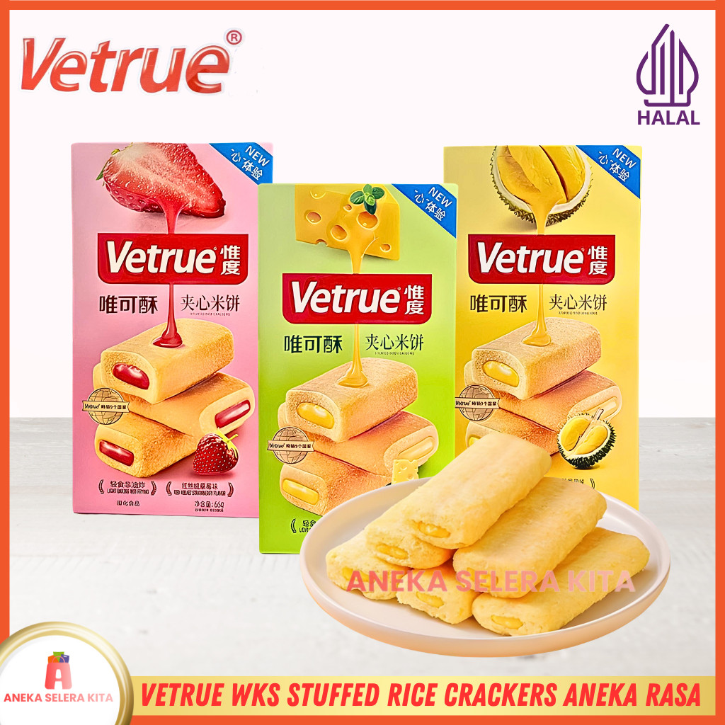 Jual Vetrue Taiwan Flavour Rice Crackers With Durian Musang King ...