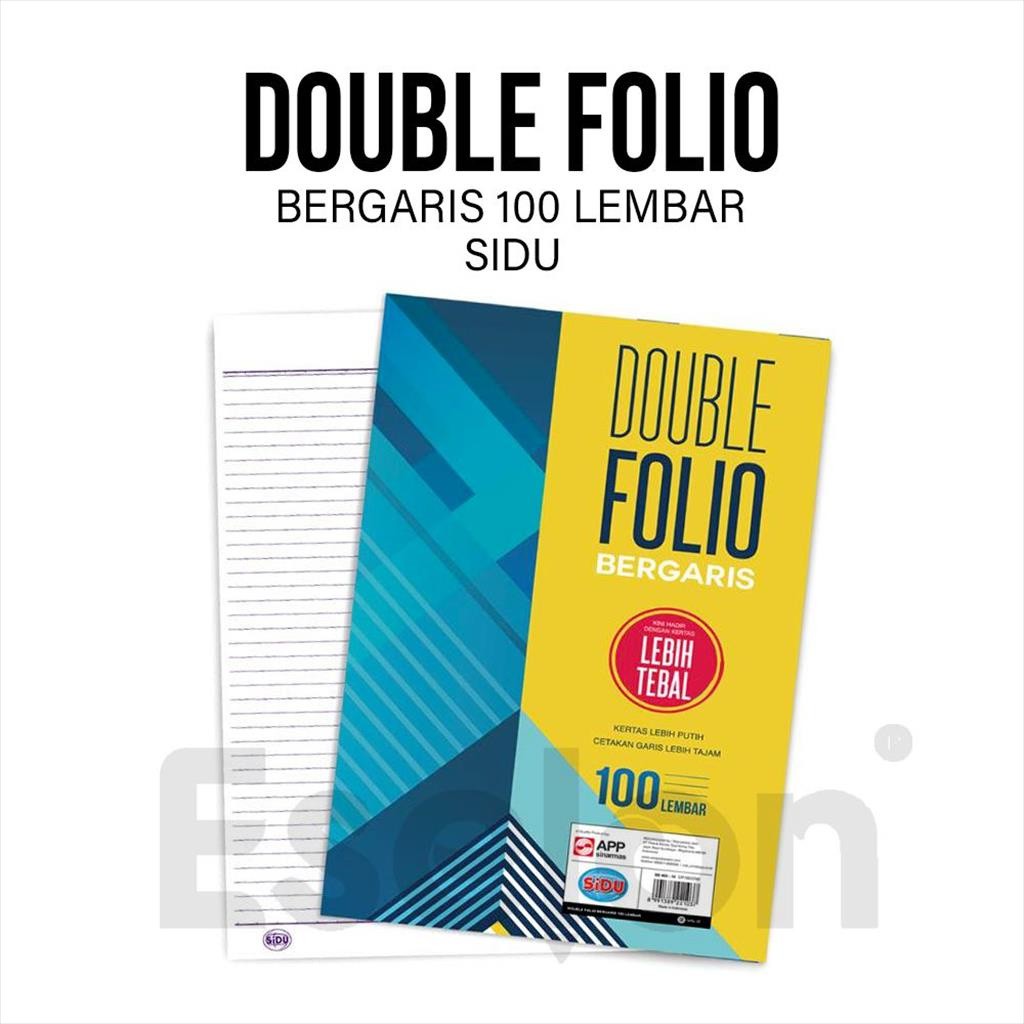 Jual Kertas Double Folio Bergaris 100 Sinar Dunia / 1 Pak Rolling Folio ...