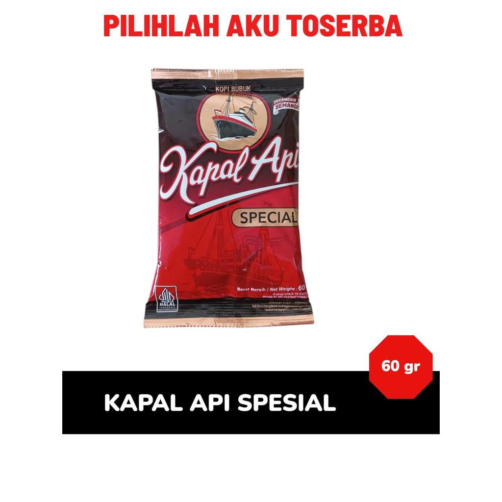 Jual Kopi Kapal Api Spesial Tanpa Gula Kemasan 60 gram - ( HARGA 1 ...