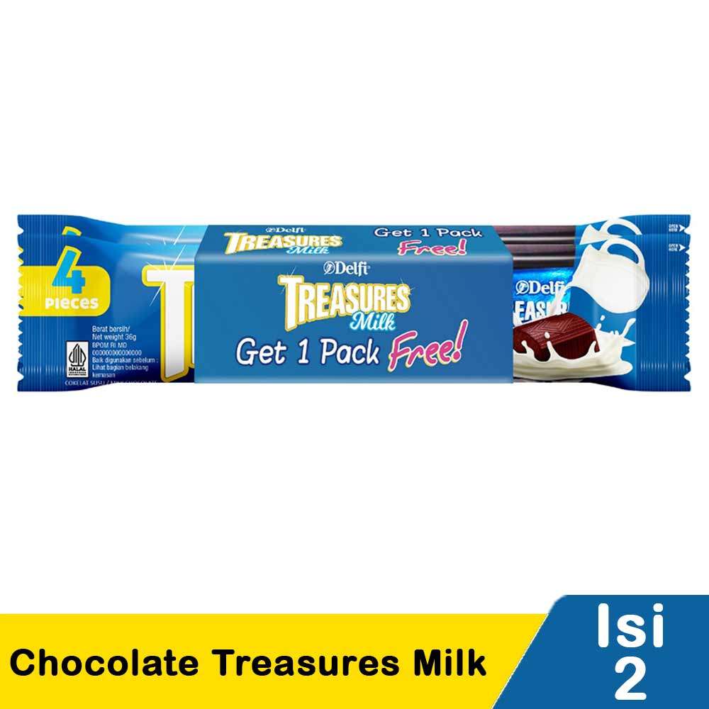 Jual DELFI CHOCOLATE TREASURES MILK 2x36g | Shopee Indonesia