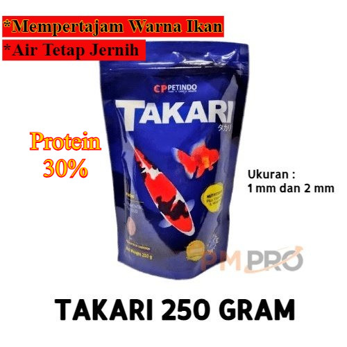 Jual Takari Fish Food 250 Gram Size 1 Dan 2 Mm Petindo Pelet Makanan ...