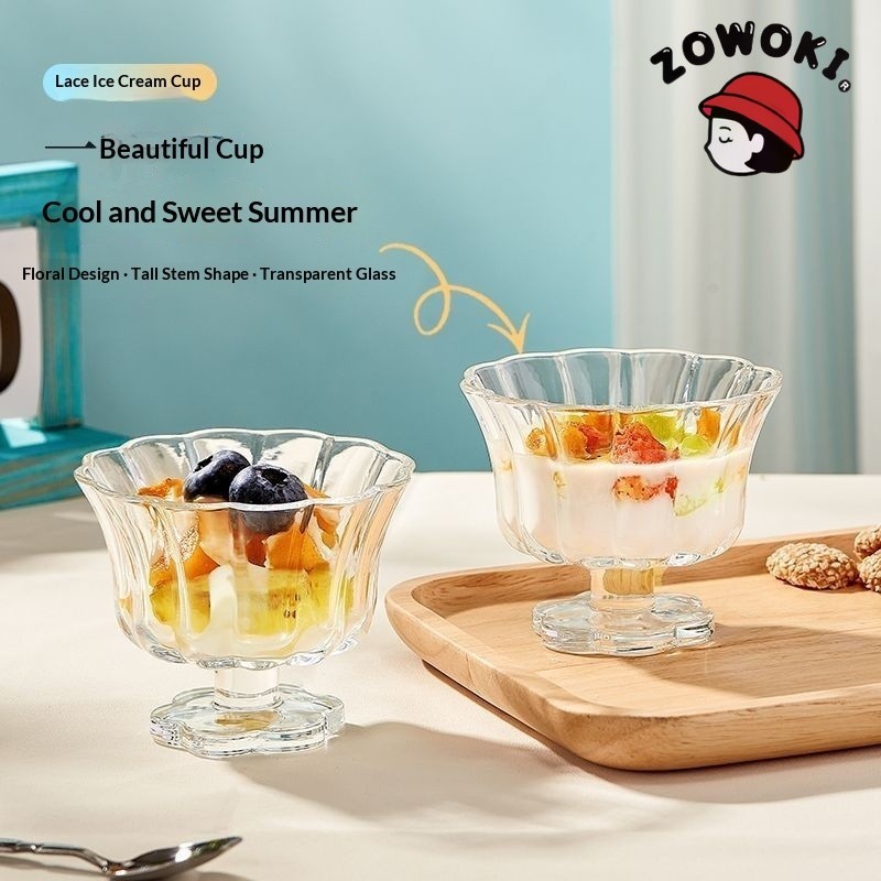 Jual ZOWOKI Mangkok Dessert Kaca Aesthetic - Mangkuk Dessert Es Krim ...