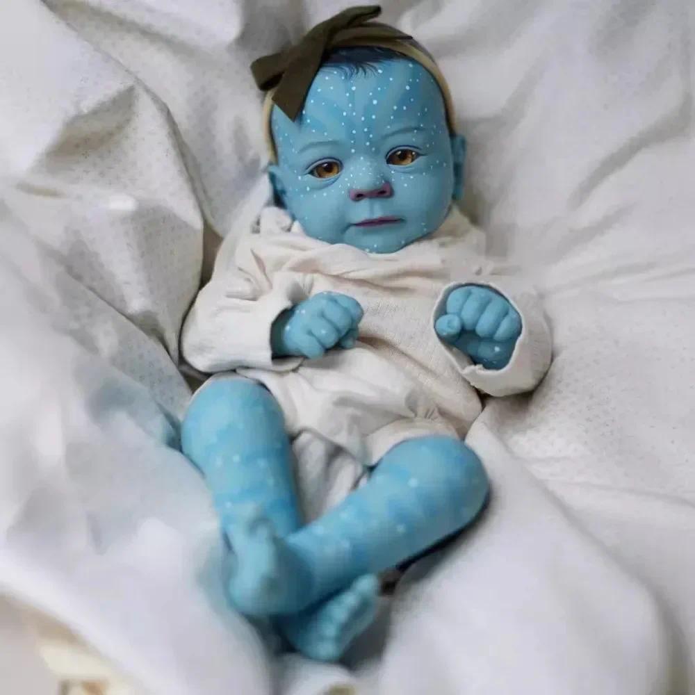 Jual AKAI POWER 18inch Finished Reborn Baby Doll Felicia Avatar in Blue ...