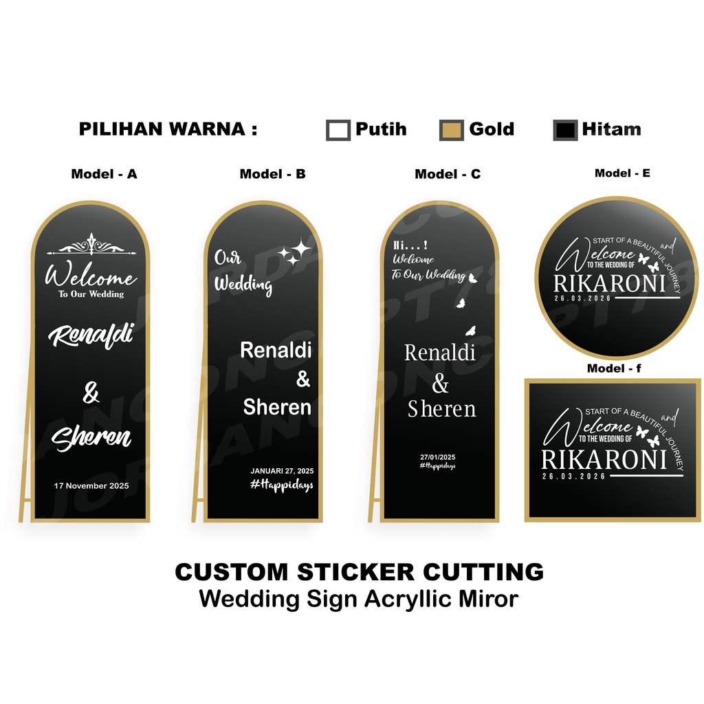 Jual Stiker kaca wedding | custom stiker wedding | stiker cermin ...