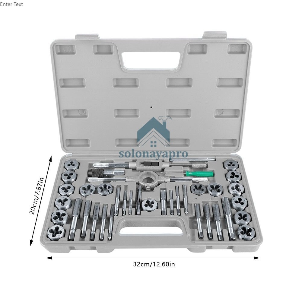 Jual 20/40Pcs M3-M12 Screw Nut Tap And Die Set With Wrenches And Thread ...