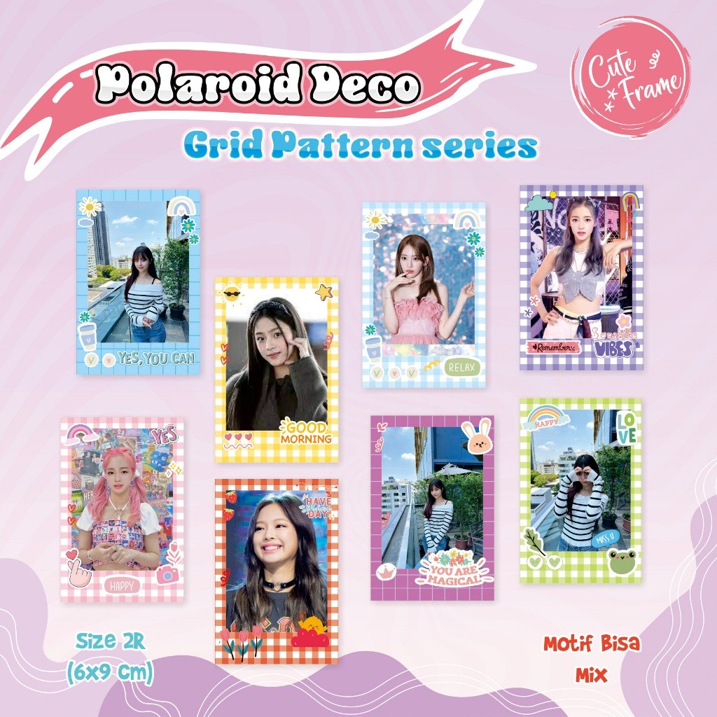 Jual MIN 15K | POLAROID CUTE FRAME GRID PATTERN SERIES 2R | Shopee ...