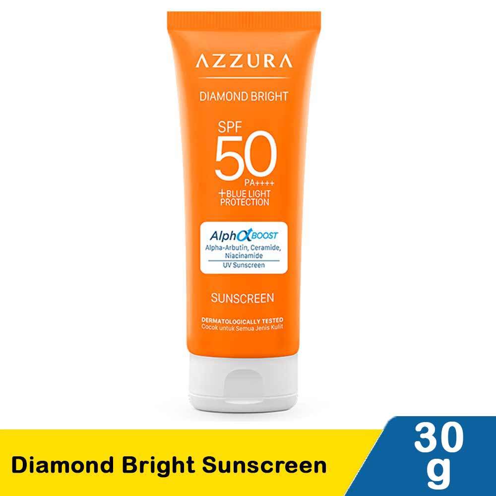 Jual AZZURA DIAMOND BRIGHT SUNSCREEN SPF 50 PA++++ 30g | Shopee Indonesia