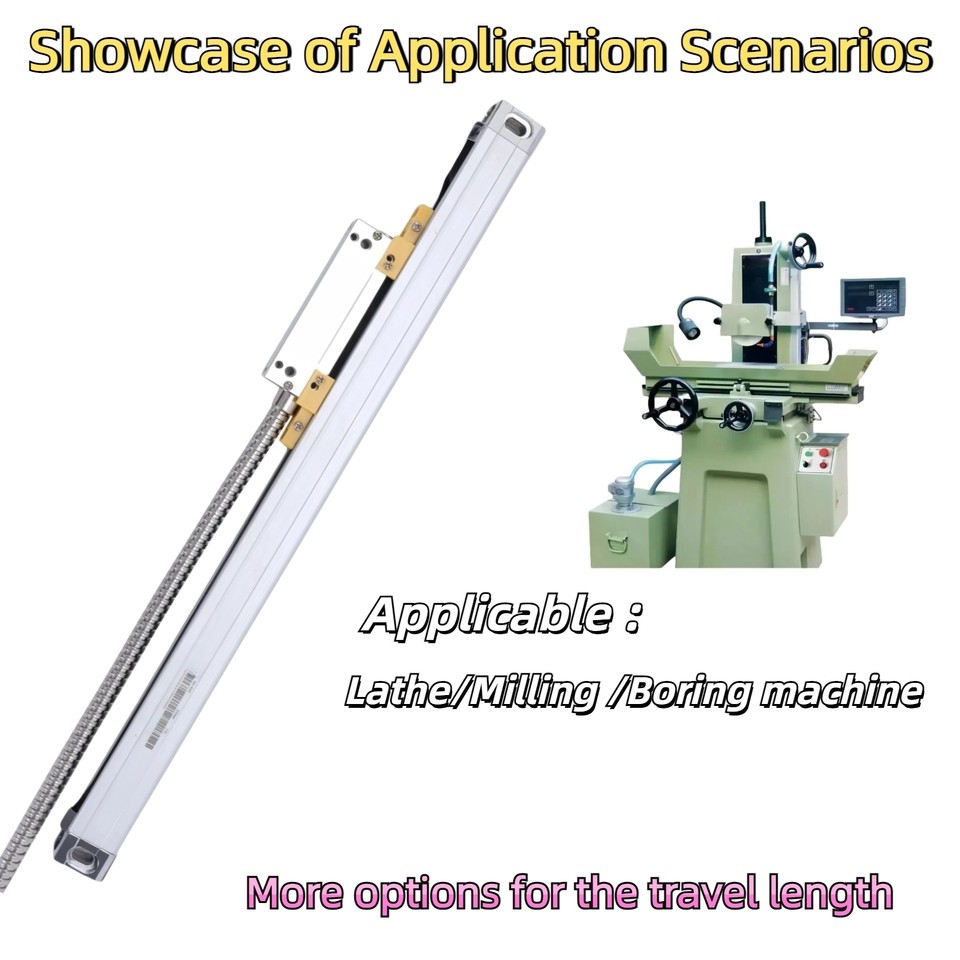 Jual 70 120 170 220 270 320 370 420mm Slim DRO Linear Scale 18x20mm ...
