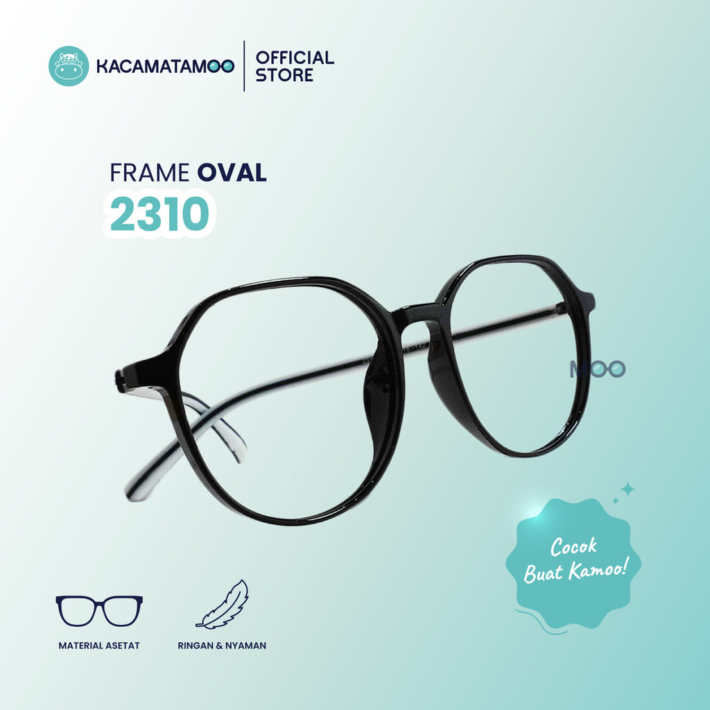Jual KACAMATAMOO Frame Kacamata Oval OV 2310 | Minimalis Ringan, Simple ...