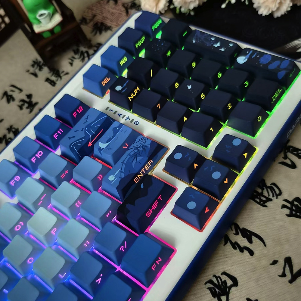 Jual Bright Moon Keycaps Cherry Profile DYE-Sub Double Shot Backlight ...