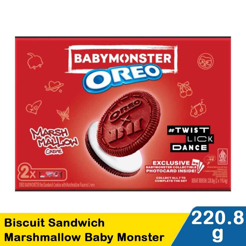Jual OREO BISCUIT SANDWICH MARSHMALLOW BABY MONSTER 220.8g | Shopee ...