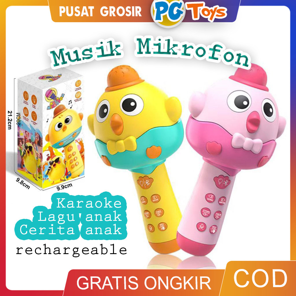 Jual PGTOYS Mainan Music Mikrofon Anak Mic Karaoke Speaker Bluetooth ...