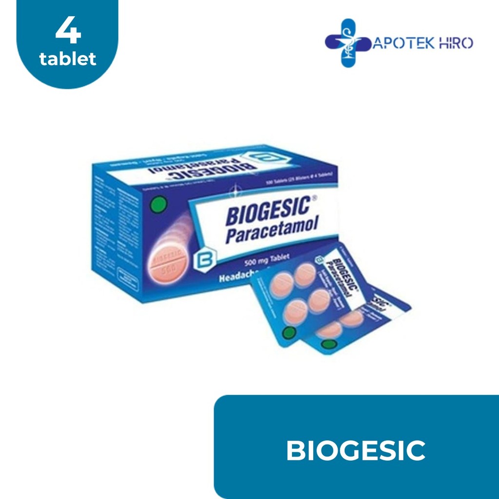 Jual BIOGESIC 500 MG - 1 STRIP 4 TABLET | Shopee Indonesia