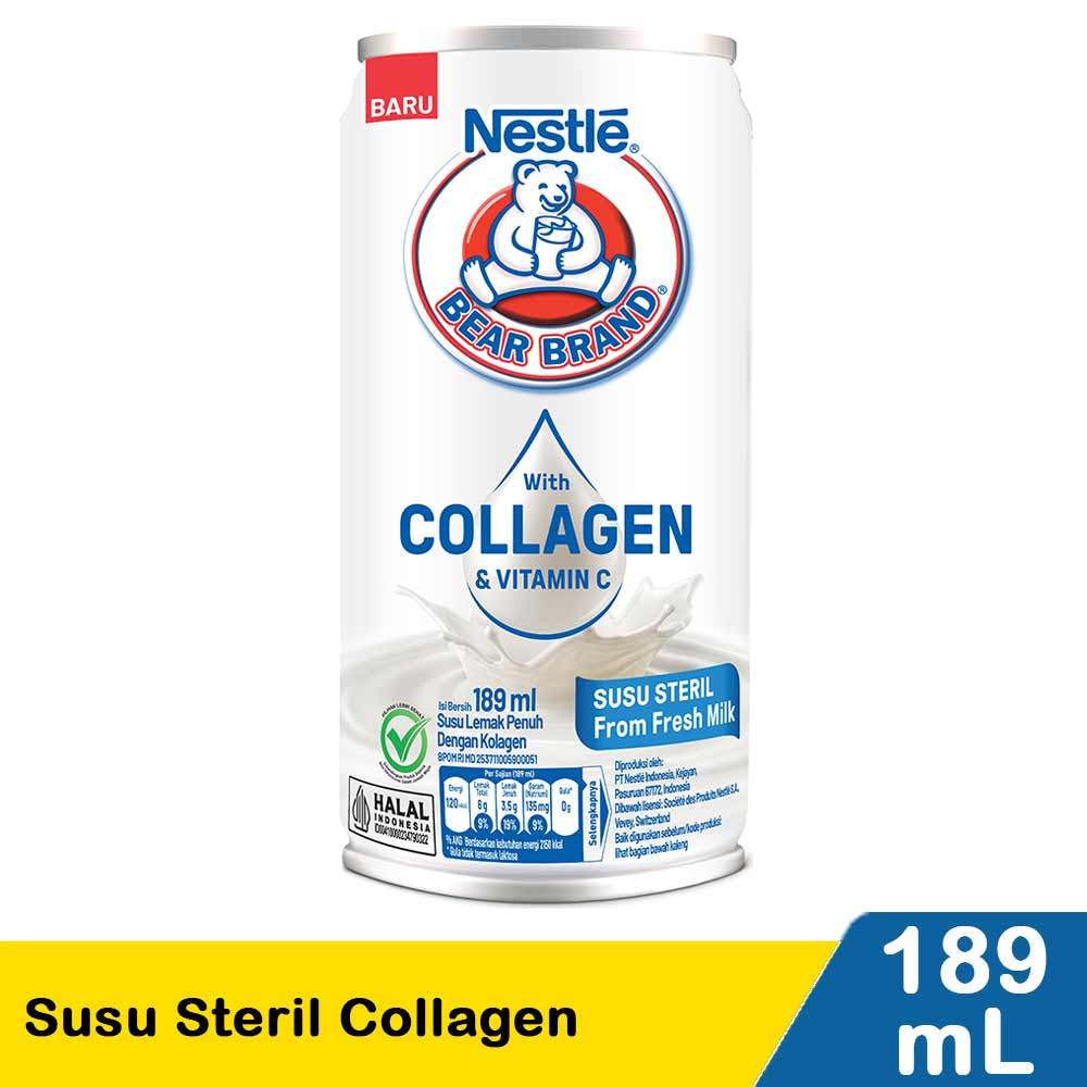 Jual BEAR BRAND SUSU STERIL COLLAGEN 189ml | Shopee Indonesia