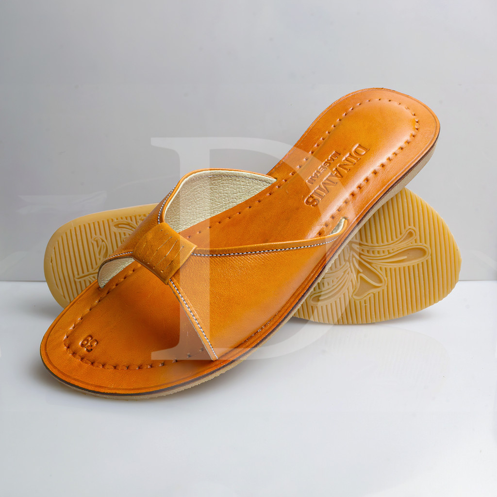 Jual Sandal Kulit Wanita Selop Teplek Kupon | Shopee Indonesia