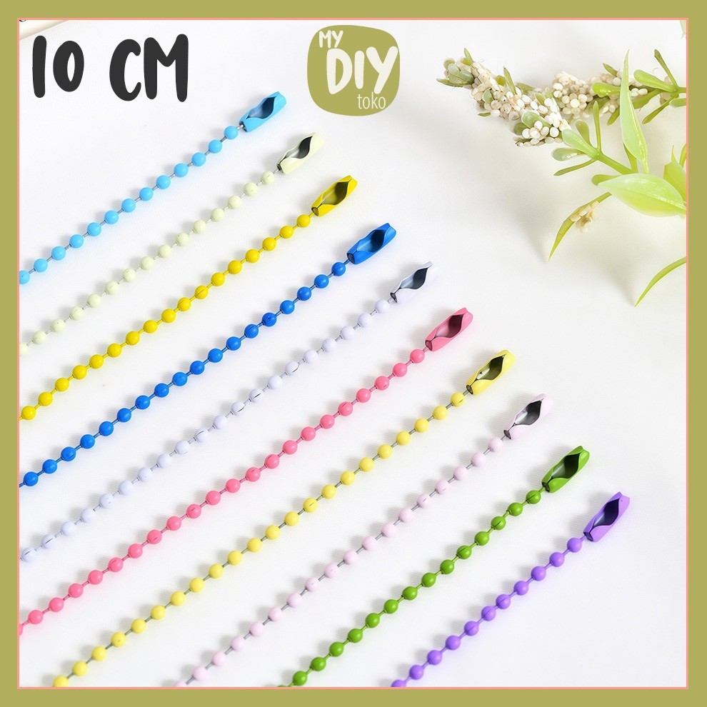 Jual [10pcs] Rantai Kuku Biji Lada DIY Gantungan Kunci Silver Warna ...