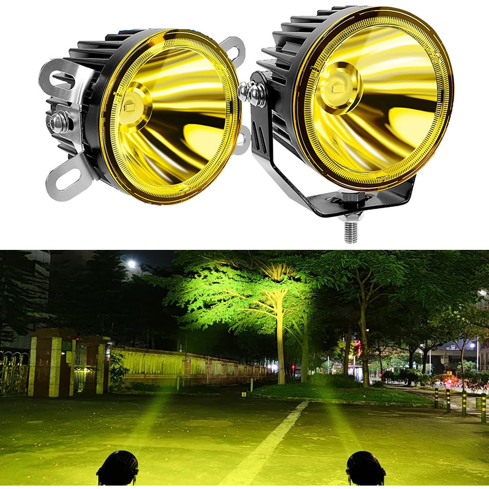 Jual Round LED Yellow Offroad Driving Fog Pod Lights 3.5In white Spot ...