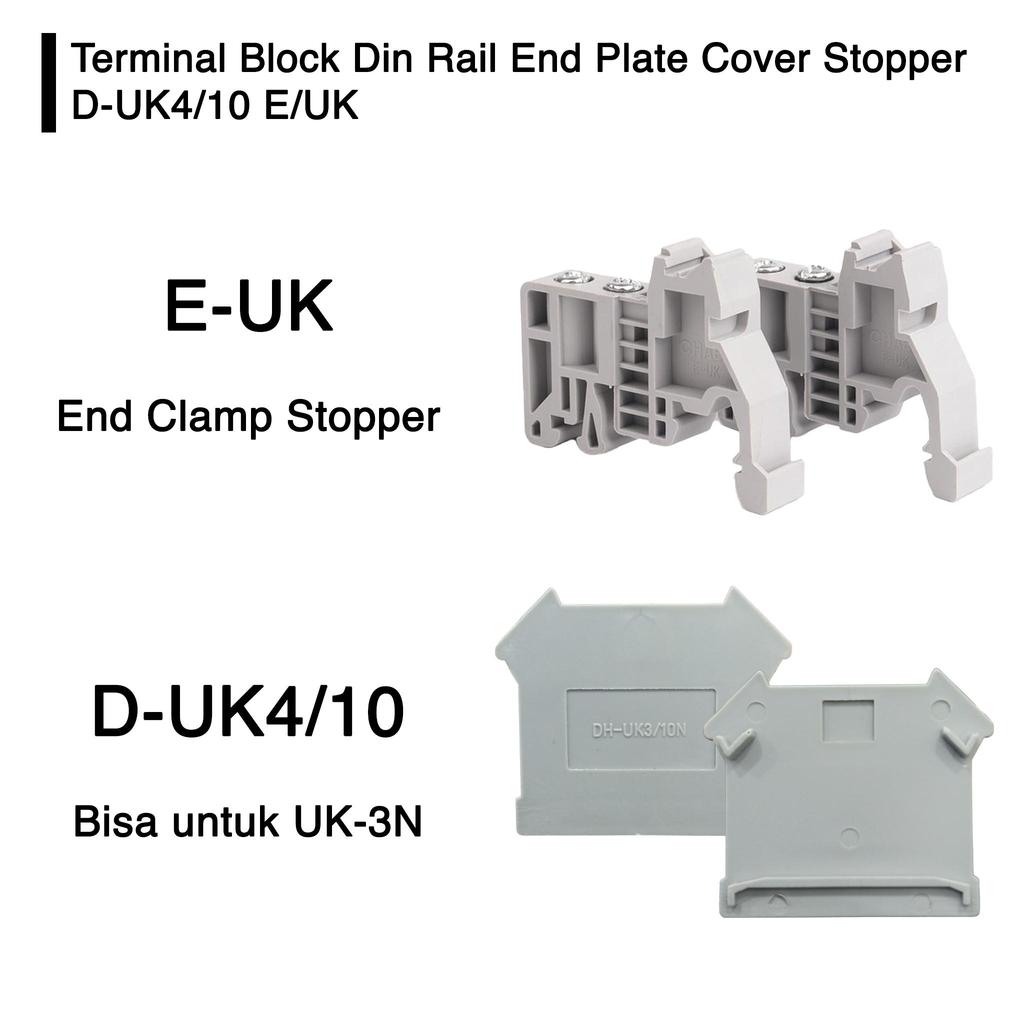 Jual Terminal Block Blok Din Rail End Plate Cover Stopper TAB D-UK4/10 ...