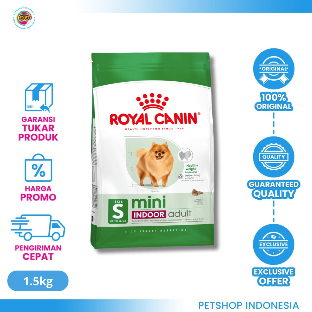 Jual Royal Canin Mini Indoor Adult 1.5kg - Makanan Anjing Dewasa Indoor ...