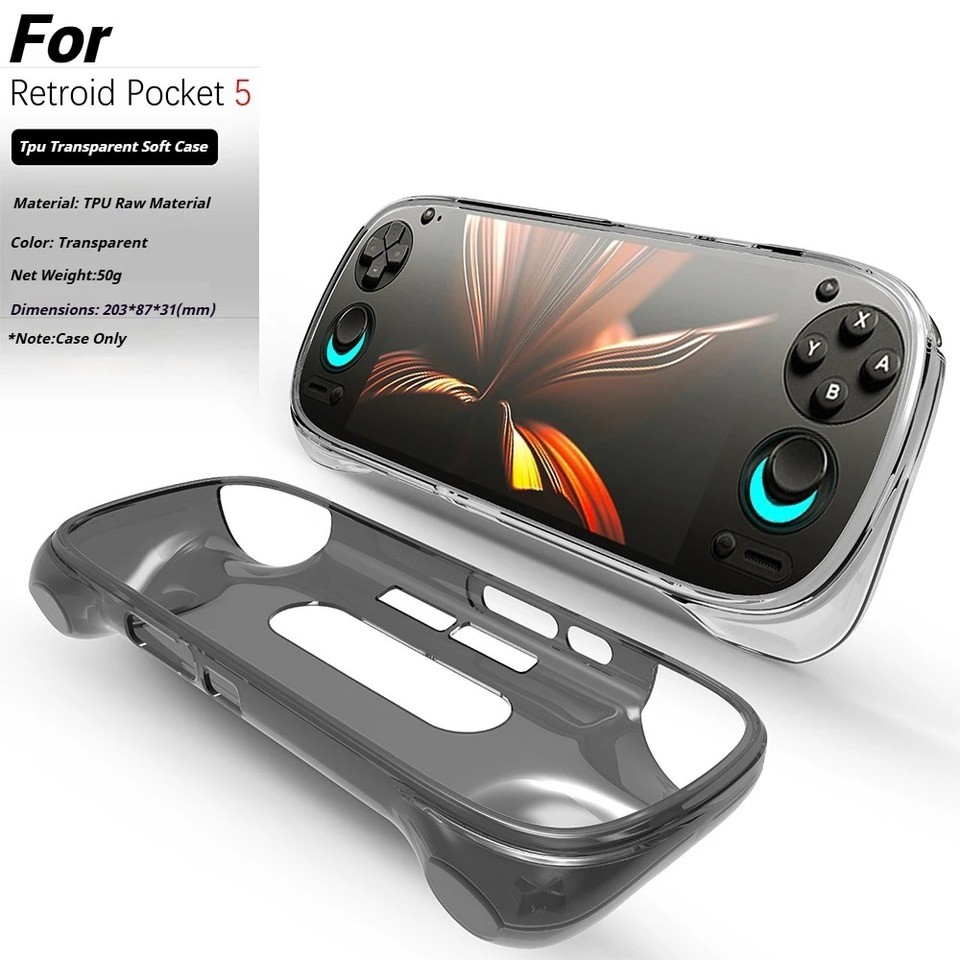 Jual For Retroid Pocket 5 TPU Transparent Protective Case Perfect Fit ...