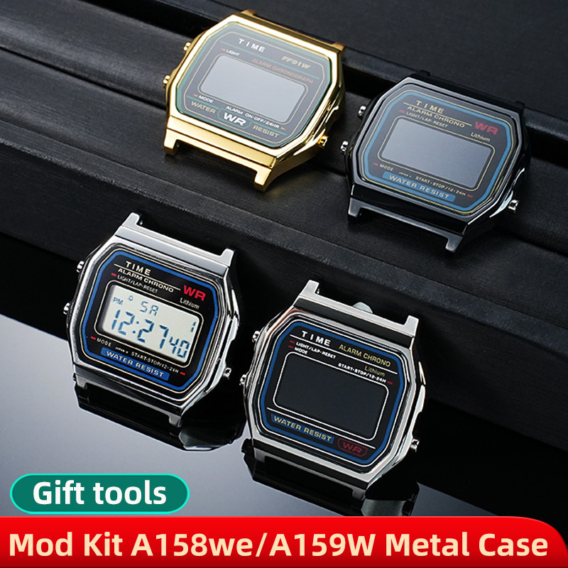 Jual Mod Kit A158 stainless steel case for Casio A158WE A159W F-91W ...