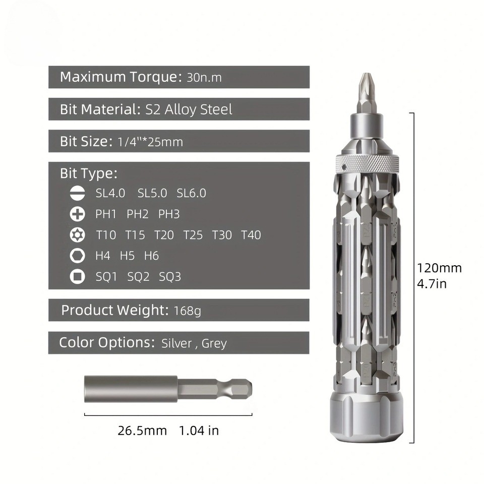 Jual VMAN S1 EDC Multi-Function Screwdriver Set with Magnetic Torx ...