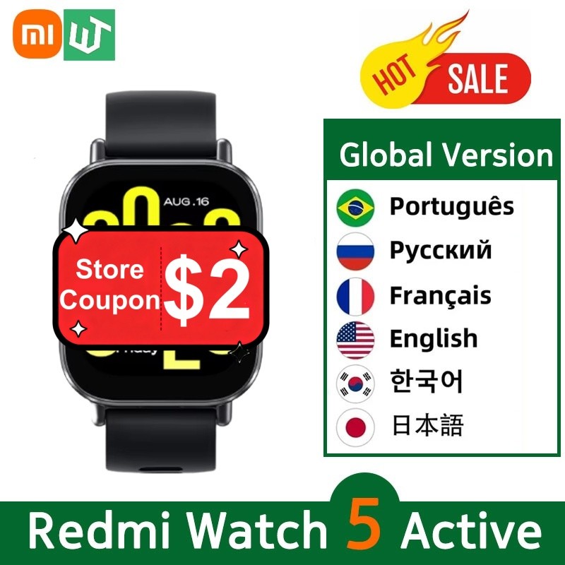 Jual Xiaomi Redmi Watch 5 Active Global Version Smartwatch 2'' splay ...