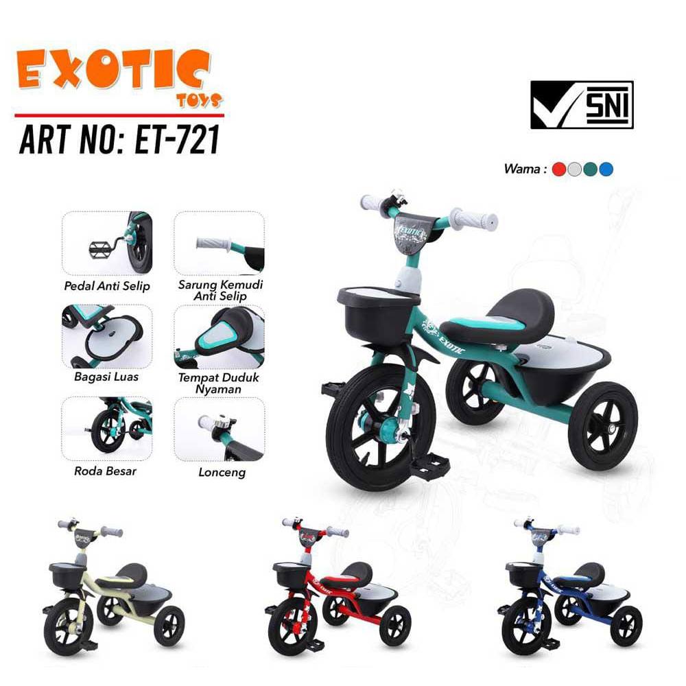 Jual Sepeda Tricycle Anak Roda Tiga EXOTIC ET-721 Ring Bell - GowesLaju ...