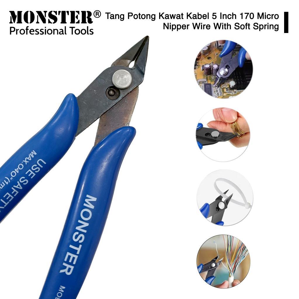 Jual Tang Potong Kawat Kabel 5 inch 170 Micro Nipper Wire With Soft ...