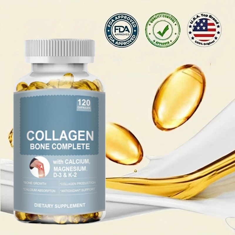 Jual Collagen Bone Complete 120 Capsules Supplements With Plant calcium ...