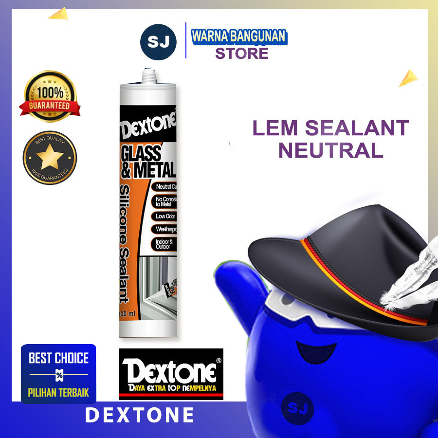 Jual LEM SILICONE SEALANT DEXTONE NETRAL TIDAK BERBAU BOTOL | LEM ...
