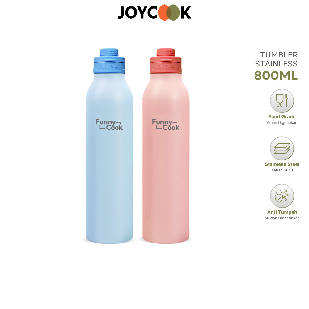 Jual JOYCOOK Botol Minum Tumbler 800ml Stainless Anti Tumpah Pastel ...