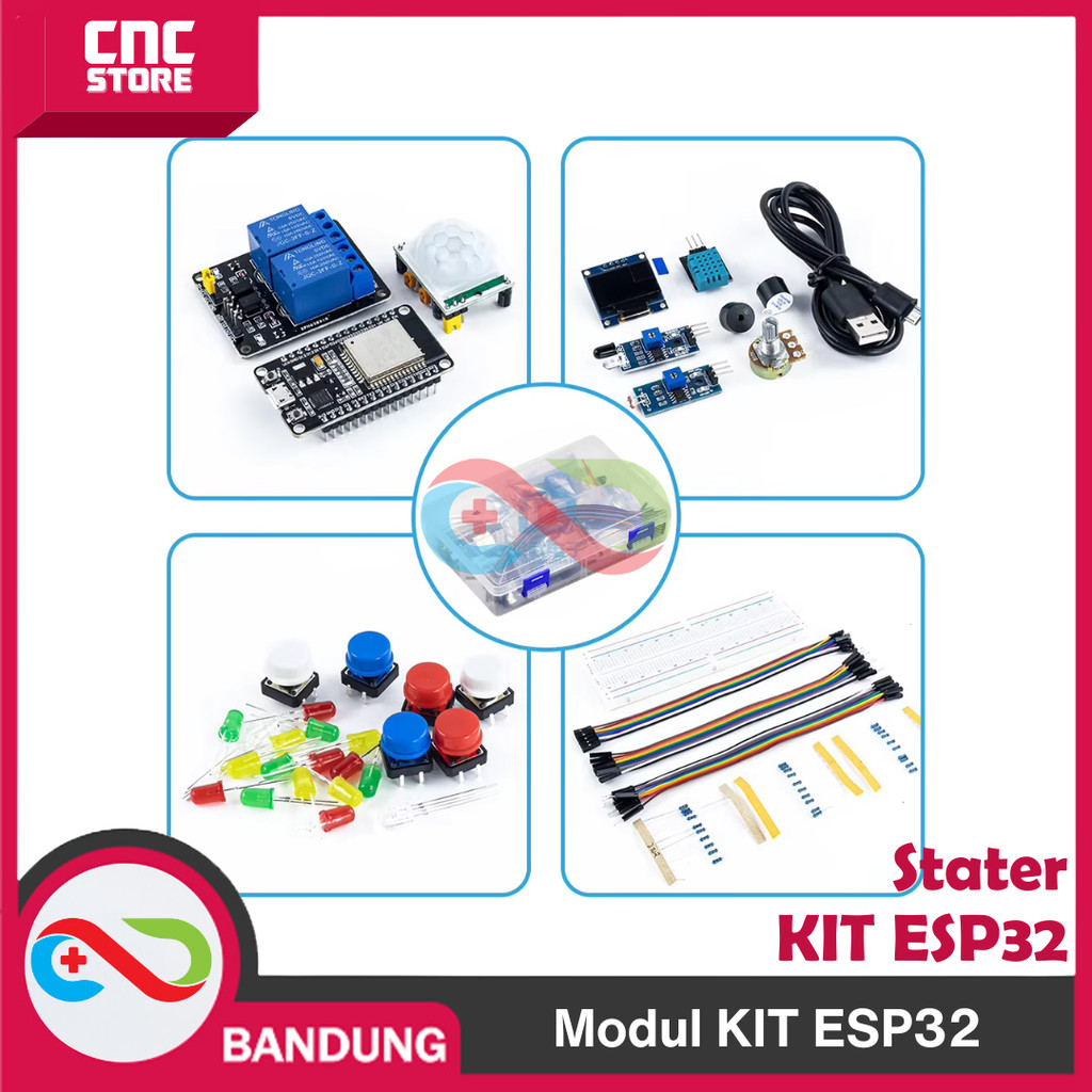 Jual KIT ESP32 Starter Kit Modul ESP-32S WiFi Bluetooth Board Lengkap ...