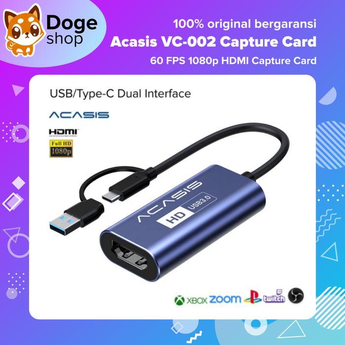 Jual Acasis HDMI Video Capture Card VC-002 USB 3.0 USB-C Combo 1080p 60 ...