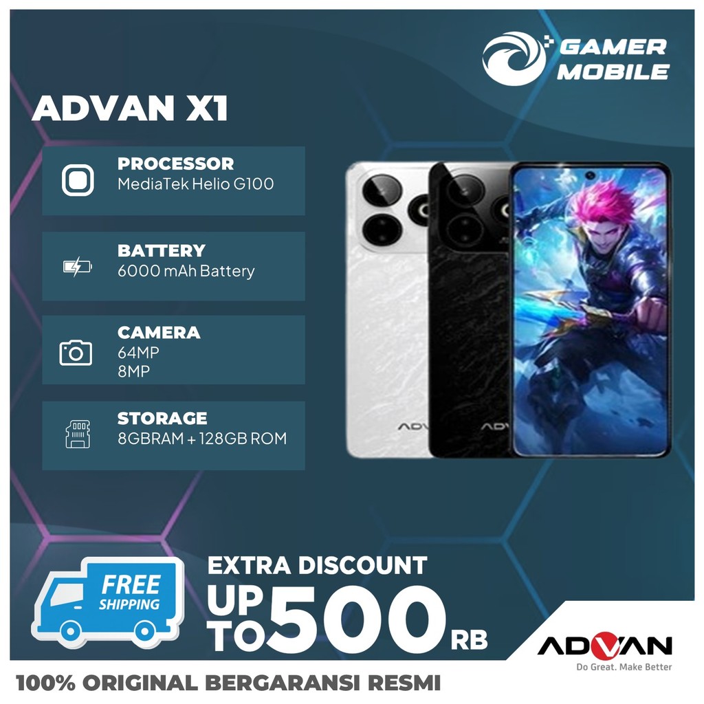 Jual Advan X1 [8GB+128GB] - Garansi Resmi 1 Tahun | Shopee Indonesia