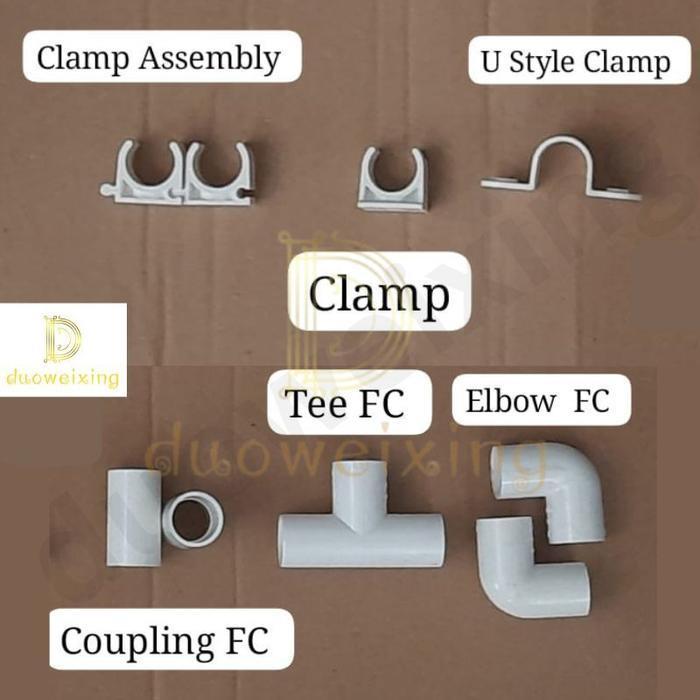 Jual Fitting Pipa Conduit Lesso Clamp/Rakit,Klem U,Knee,Tee,Coupling ...