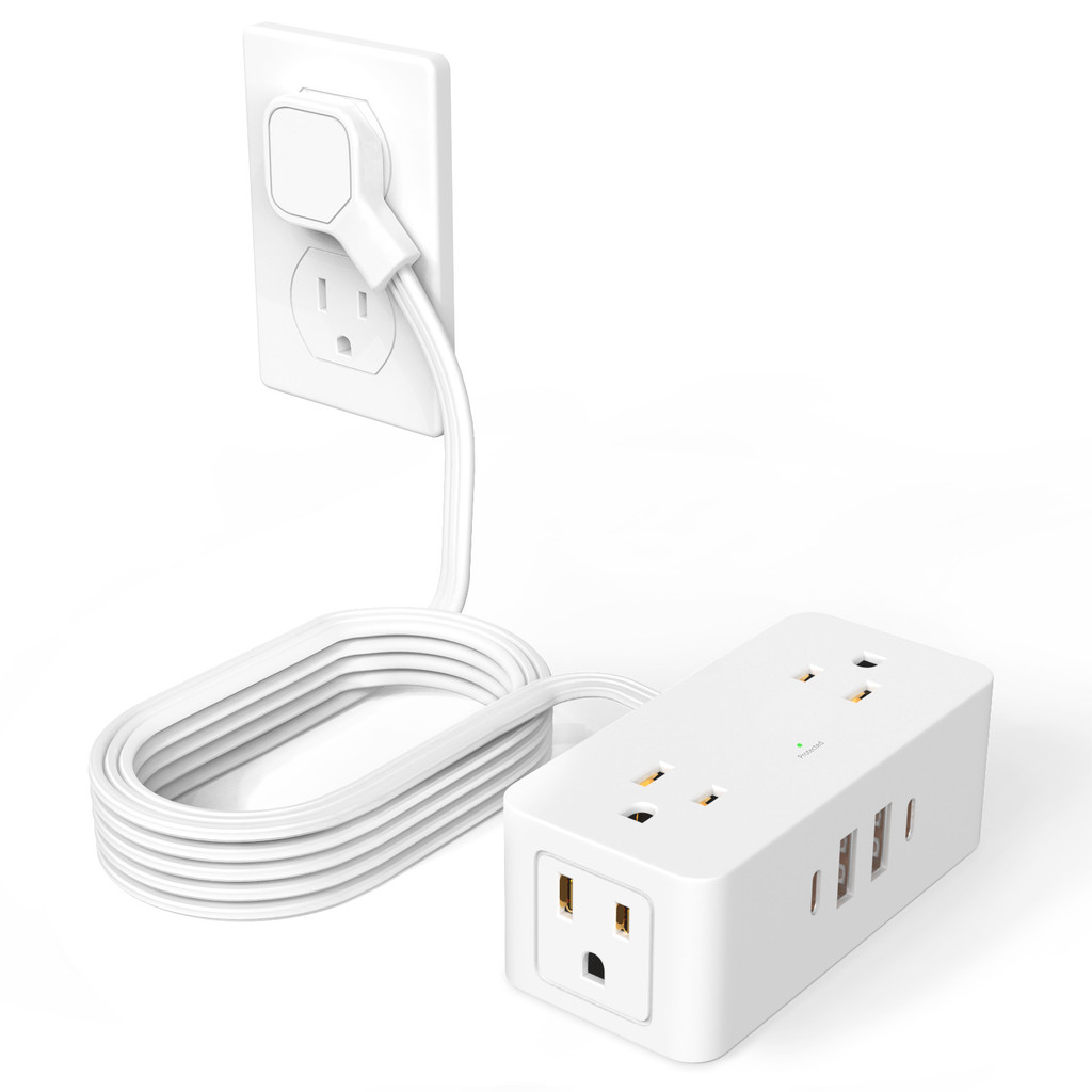 Jual Us plug power strip with 4 AC power sockets 2 USB 2 Type-C ports ...