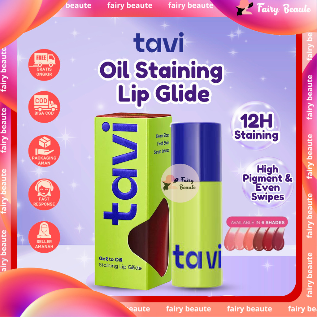 Jual TAVI Gel to Oil Staining Lip Glide 4 g (Oil Infused Glossy Lip Tint) - Liptint Tahan 12 Jam ...
